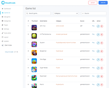 CloudArcade – Build your own HTML5 Game Portal
