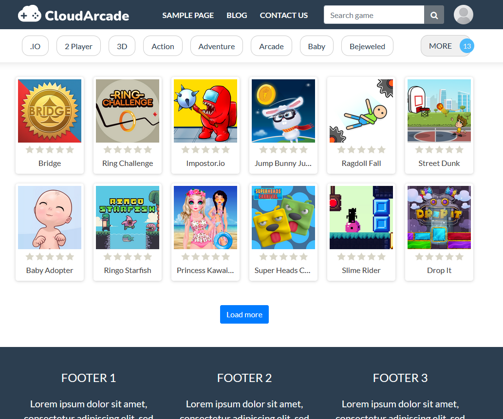 Create “Load More” games with Custom Page – CloudArcade