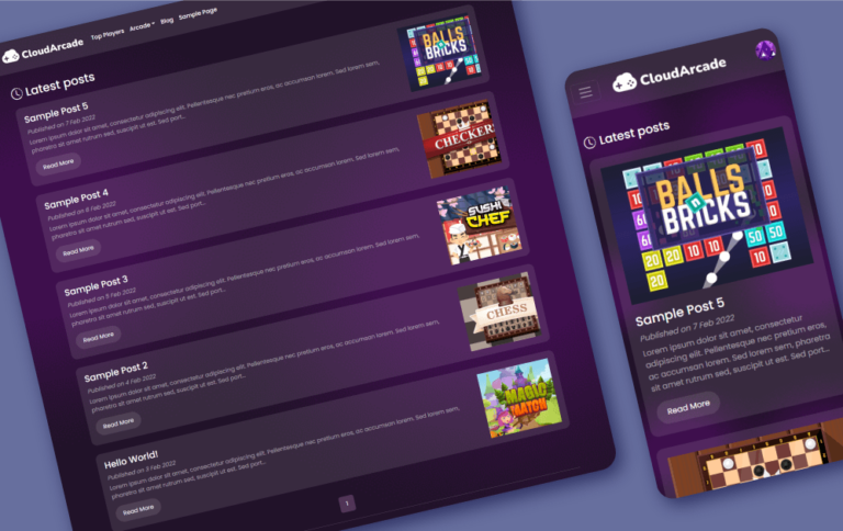 Arcade Two Theme – CloudArcade